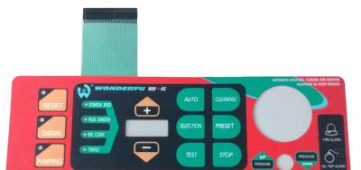 China Telclado numérico flexible del interruptor de membrana, interruptor de membrana táctil grabado en relieve en venta