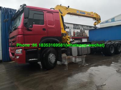중국 Sinotruk Xcmg 10T Stright 팔 트럭은 7000MM 화물 상자 Euro2 LHD를 가진 기중기를 거치했습니다 판매용