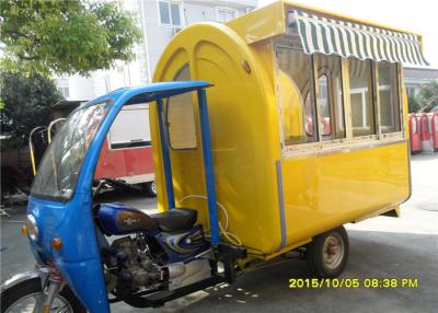 Cina Camion mobili gialli dell'alimento della via del carretto dell'alimento, carretto mobile della cucina del Bbq in vendita