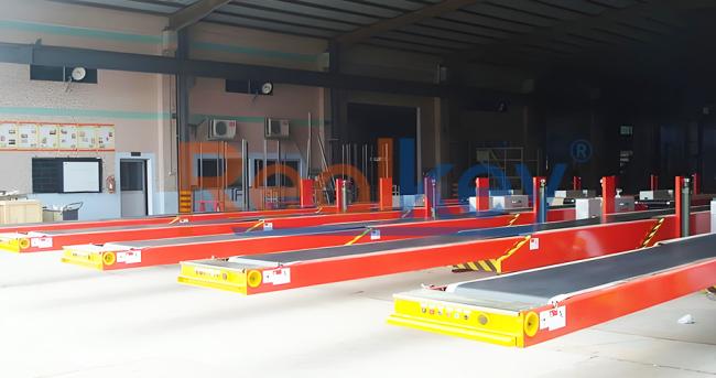 Realkey Telescopic Belt Conveyor in warehouse operation