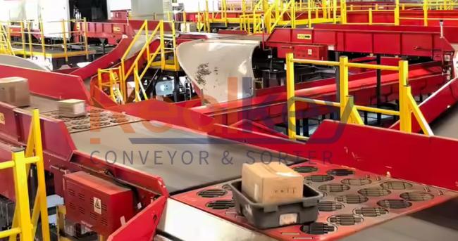 Realkey Swivel Wheel Sorting Machine in operation