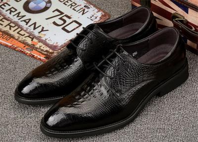 Cina Scarpe di vestito basse dal dito del piede della mandorla del tallone, scarpe di cuoio nere del derby degli uomini per nozze in vendita