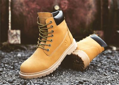 Cina Il lavoro della sicurezza degli alti del taglio di giallo del lavoro di sicurezza uomini delle scarpe inizializza la tomaia di cuoio della pelle bovina in vendita