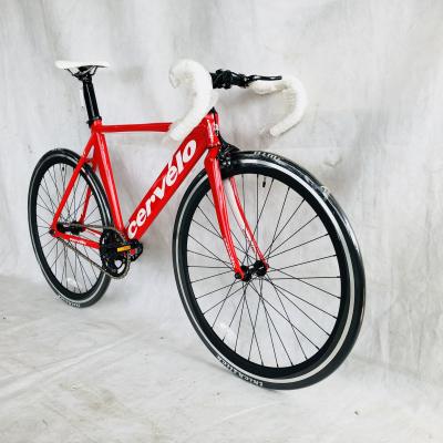 중국 12KG 700C 싱글 스피드 트랙 알루미늄 프레임 고정 기어 자전거 탄소 섬유 포크 판매용