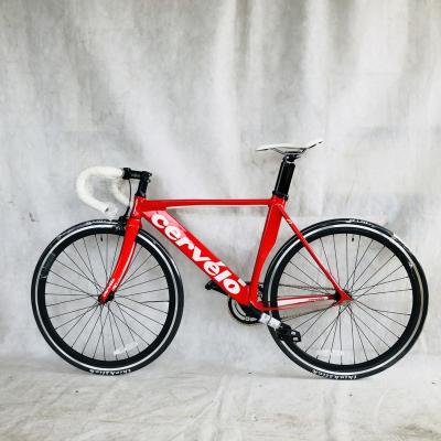 중국 12KG 700C 싱글 스피드 트랙 알루미늄 프레임 고정 기어 자전거 탄소 섬유 포크 판매용