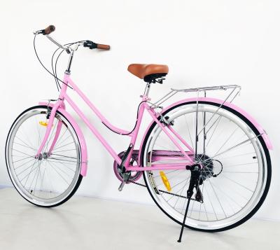 Chine CPSC Colorant 700C CE Hi-Steel Lady City Bike avec une jante en alliage d'aluminium et 7 vitesses à vendre