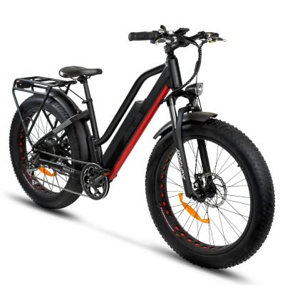 Chine 26 pouces 1000W 48V 17AH batterie au lithium 7 vitesses vélo de montagne électrique pour hommes adultes à vendre