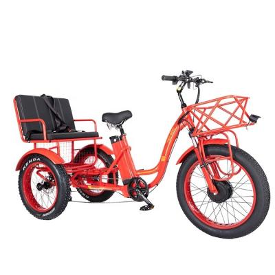 중국 50-70km 운전 마일리그 48V 1000W 50KM/H 3륜 전기 삼륜자전거 승객 및 화물 판매용