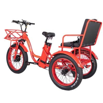 중국 50-70km 운전 마일리그 48V 1000W 50KM/H 3륜 전기 삼륜자전거 승객 및 화물 판매용