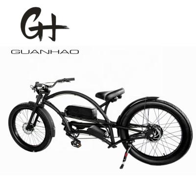 중국 싱글 스피드 750W 28MPH 48V 17AH 24인치 3.0 타이어 콥터 전기 자전거 해변 크루저 판매용