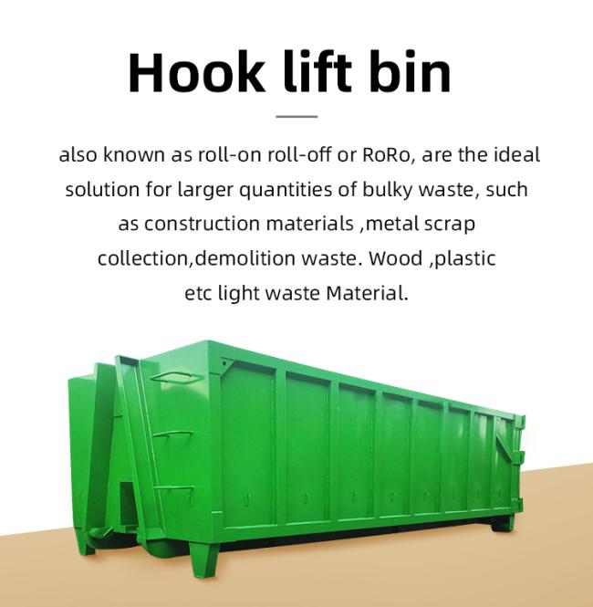 20/30/40 Yard Roll Off Dumpster Corrosion-Proof Steel Design Ideal for Roofing, Landscaping & Municipal Projects 0