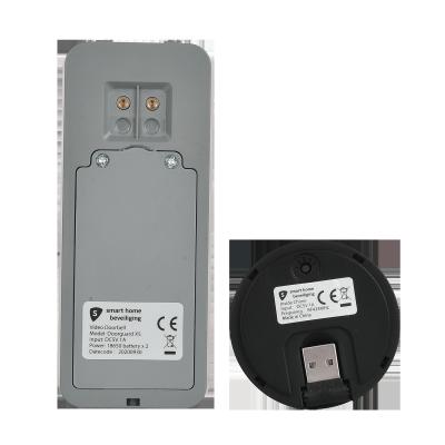 중국 야간 시력과 6700mAh 스마트 비디오 초인종 벨소리 1080p 비디오 초인종 2 판매용