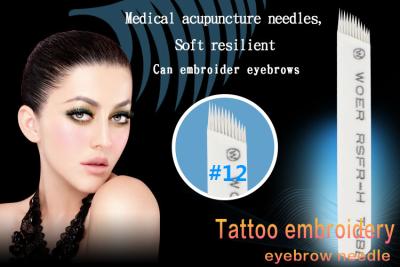 China Fachmann entkeimte Kurven-Augenbrauen-Tätowierungs-Nadeln Microblading Needles12 zu verkaufen
