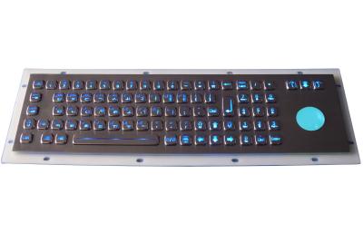 中国 防水機械トラックボールが付いている金属によってバックライトを当てられる PC のキーボード 販売のため