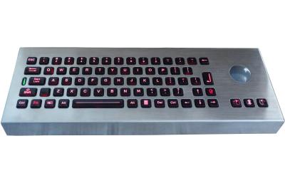 中国 トラックボール、デスクトップのキーボードが付いている軍のバックライトの PC のキーボード 販売のため