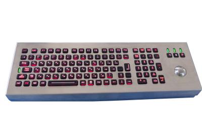 中国 トラックボール、Scrachproof が付いているデスクトップのバックライトを当てられた耐圧防爆キーボード 販売のため