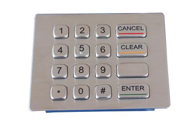 Cina Tastiera stimata dinamica del distributore automatico della prova del vandalo IP65 con il colpo lungo con 16 chiavi, con backight facoltativo in vendita
