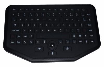 中国 IP68 洗濯できるトラックボールが付いている険しいシリコーン ゴムのキーボード、バックライト 販売のため