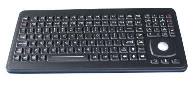 中国 トラックボールが付いているバックライトの金属のキオスクのキーボード、黒い金属のキーボード 販売のため