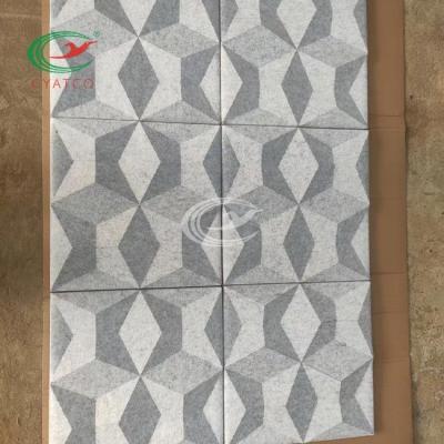 Cina Pannello acustico Mildewproof della fibra di poliestere della parete del diamante 3D inodoro in vendita