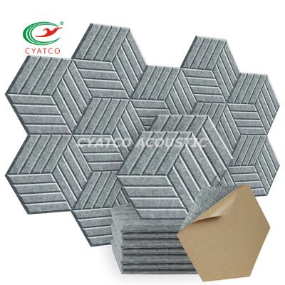 Cina Customization Hexagon Acoustic Panels High Density Polyester Fiber For Office in vendita
