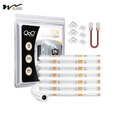 Cina 2560LEDS CRI 90 8mm Flexible Unified COB LED Light Strip 5M 2700K Warm White DC 24V in vendita