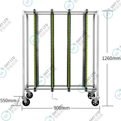 Κίνα SMT PCB Trolley ESD PCB αποθηκευτικό καλάθι με 3 στήλες 2 ζευγάρια από 2 μονές και 350mm Slot Plate Slot μήκος προς πώληση