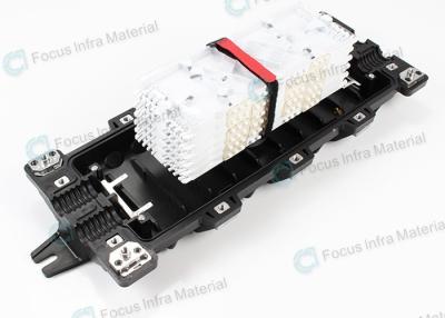 China PC 144 Core Fiber Optic Splicing Closure Box 2 Inlets 2 Outlets for sale