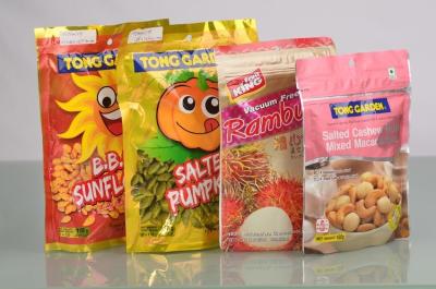 Cina 250g ANIMALE DOMESTICO/VMPET/sacchetti di plastica laminati PE della saldatura a caldo della chiusura lampo della stagnola con il rinforzo inferiore in vendita