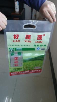 Cina borse d'imballaggio del riso composto di nylon 2kg ad alta resistenza con il foro d'attaccatura in vendita