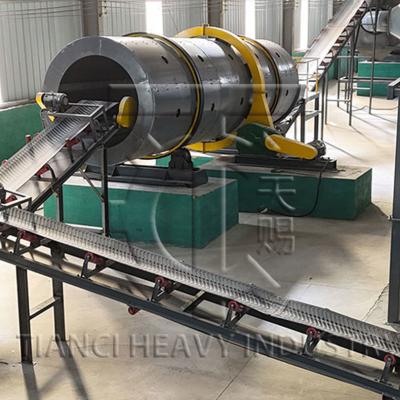 China Sludge Treatment Drum Granulator Production Line Industrial Sewage Sludge Raw Material Granulating Machine for sale