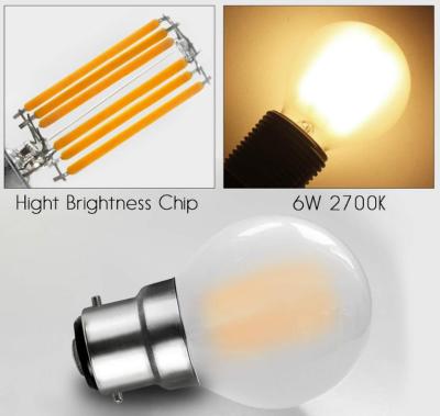China G45 bereifte dekorative Birnen 2200K der LED-Faden-Birnen-E12 E14 E26 E27 B22 der Kugel-LED zu verkaufen