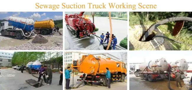China Dongfeng 16cbm Sewer Liter Vacuum Sewage Cleaning Suction Tank Truck