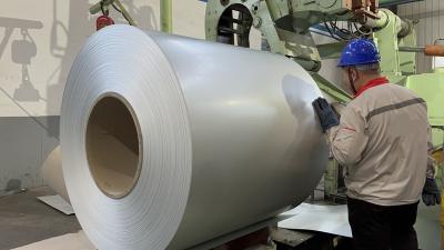 중국 AZ120 정규 스판글 갤발룸 스틸 코일 ASTM A792M 55% 알루진 금속 코일 판매용