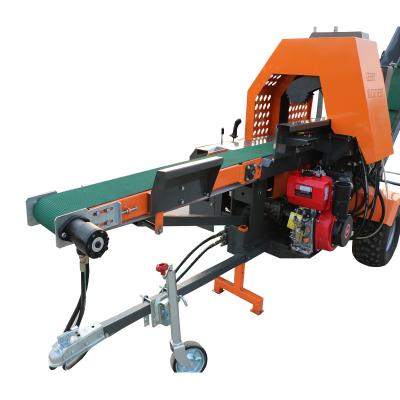 Cina Benzina 15kw Processore a alta velocità di legna da ardere Splitter di legno 30 tonnellate Splitter di legno in vendita