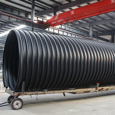 Cina 100 Ft di polietilene hanno ondulato la tubatura di drenaggio hanno ondulato l'HDPE del tubo perforato Dn300mm Sn8 in vendita