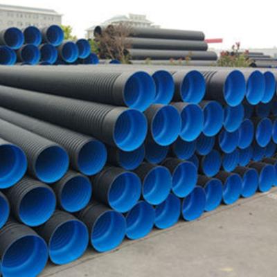 Cina 4 doppi di plastica dell'HDPE ondulati il tubo di scarico 200mm 225mm 300mm 400mm SN8 in vendita