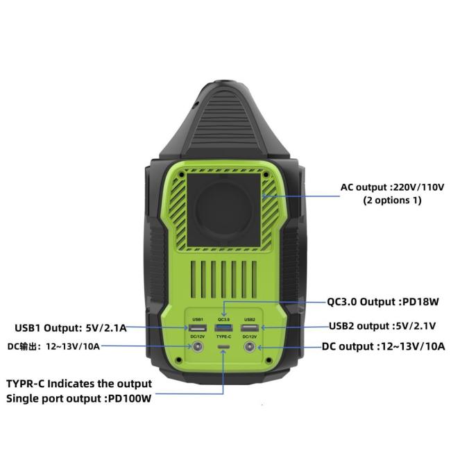 Outdoor Energy Storage Lithium Battery Power Station 300W Power Station Solar Generator 288wh Portable Mobile Power Supply