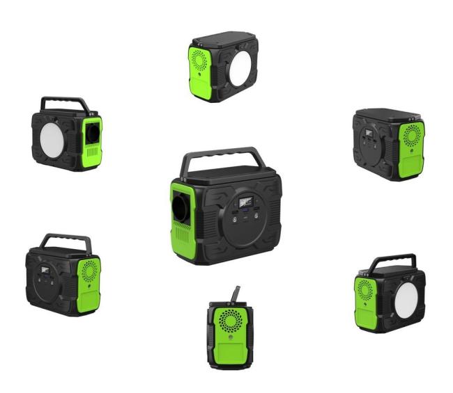 200W Camping Mobile Lithium Mobile Power Lithium Batter Solar Power Station