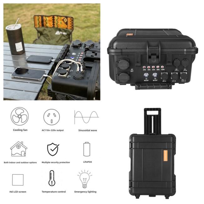 600W 2200W 3000W Portable Rechargeable Solar Wind Power Station 3kw Portable Lithium Iron Phosphate Lithium Iron Battery Power Station