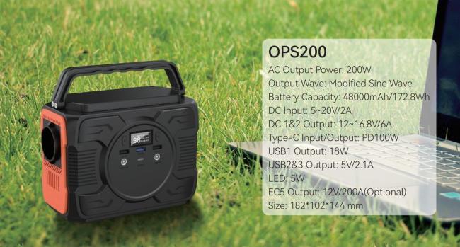 200W High Quality Multi-Functional Power Portable Emergency Power Station Solar Generator