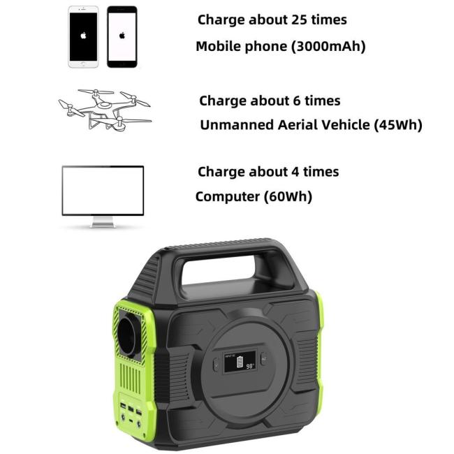 Outdoor Power Station 300W Portable Mobile Power USB Output Solar Generator