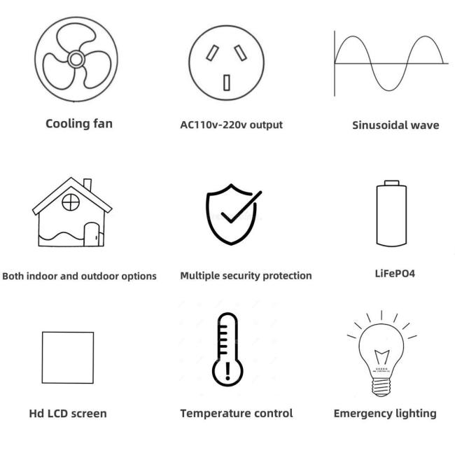 Portable Power Supply 2200W 3000W 600W Solar Power Station