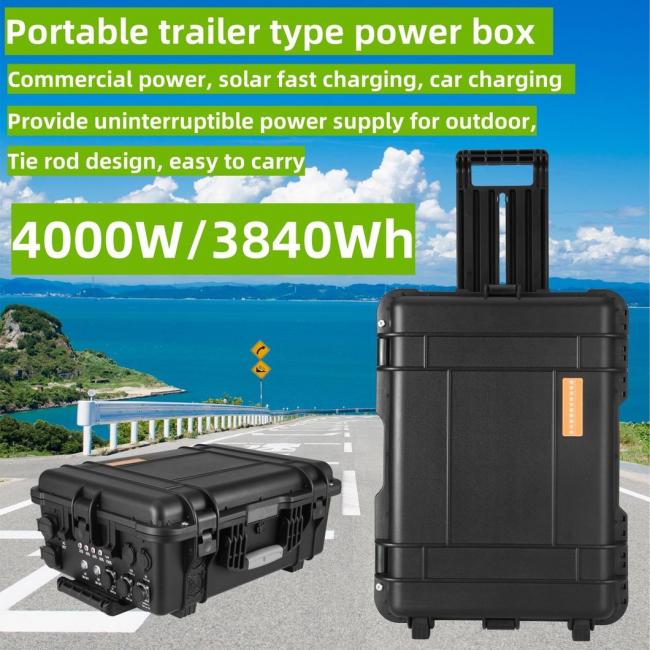 Home Portable Energy Storage System Camping Emergency Solar Generator 4000 Watt Power Station