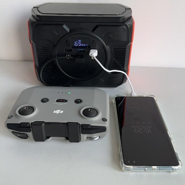 Portable Power Station with LED Light 200W Outdoor Mobile Power
