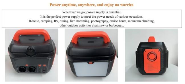 200W300W 600W Portable Power Station with LCD Display for New Energy Supply