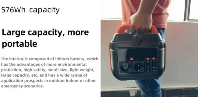 Hot 600W/576wh Lithium Battery Multi-Function Power Portable Power Station
