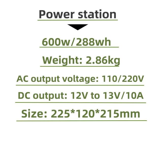 High Quality 110V/220V/300W288wh/600W Outdoor Emergency Portable Power Station
