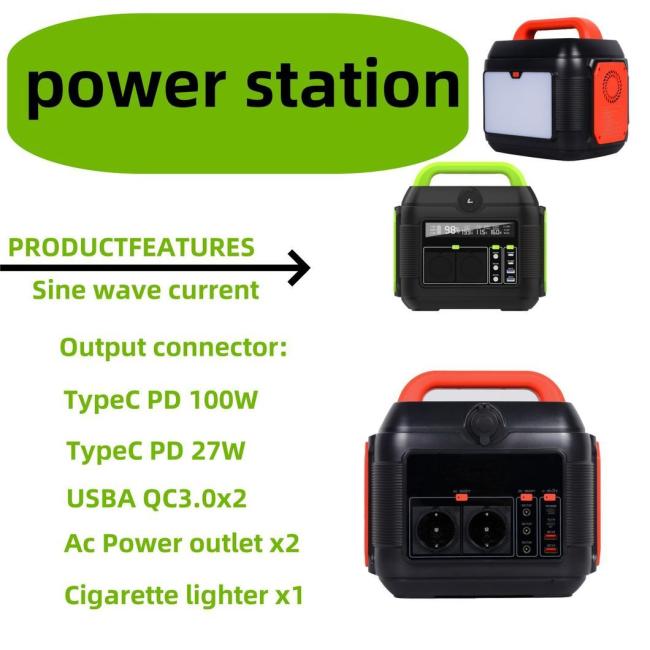 Outdoor Mobile Power 600W/300W/1200W Renewable Energy Portable Power Station