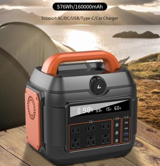 Factory Direct Sales of 110 V / 220 V / 600 W / 300 W / 1500 W/Lithium Battery Emergency Outdoor Mobile Power, Portable Power Station